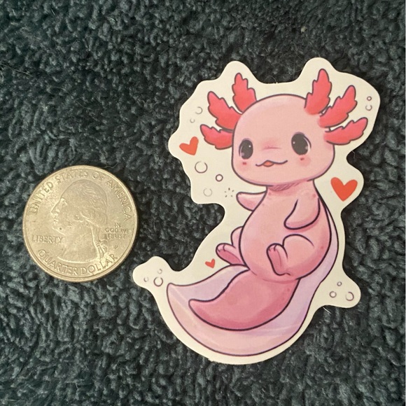 Accessories | 110 Stickers Kawaii Cute Pink Purple Axolotl Sticker ...